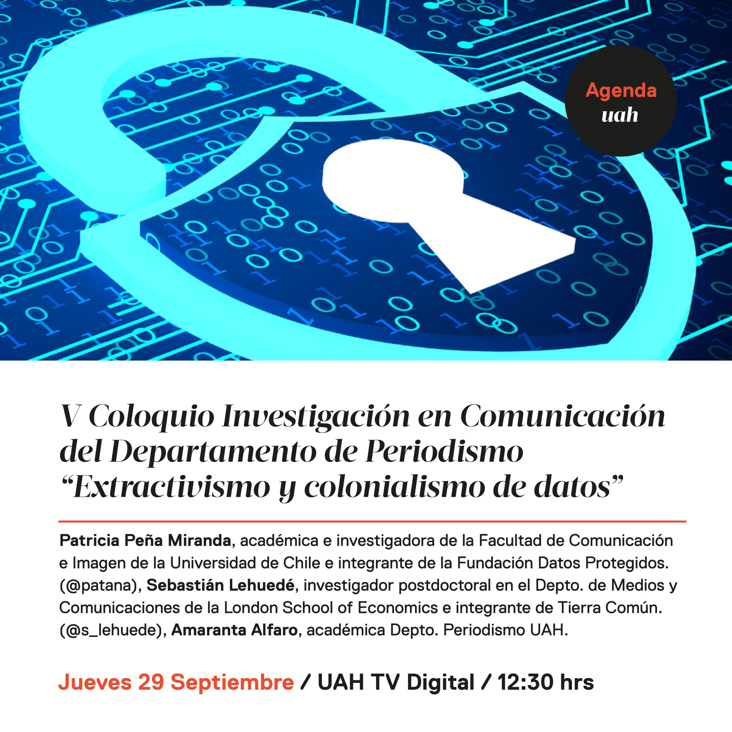 V coloquio extractivismo y colonialismo de datos | UAH - Universidad ...